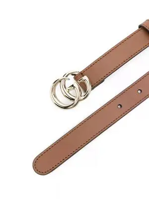 Gucci Gg Leather Belt - Brown