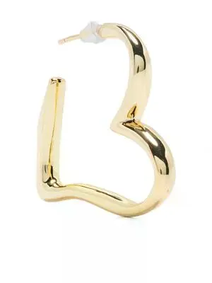 Maje Heart-shaped Hoop Earrings - Gold