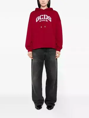 Gcds Logo-embroidered Hoodie