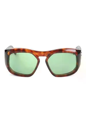 Valentino Garavani Vlogo Geometric-frame Sunglasses - Brown