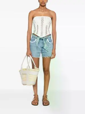 MC2 SAINT BARTH Frayed-hem Belted Shorts