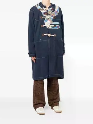 CHARLES JEFFREY Hooded Patchwork Duffle Coat