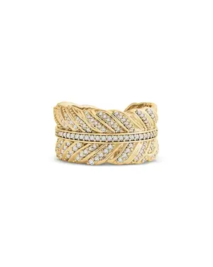 ANABEL ARAM Feather Pave Ring