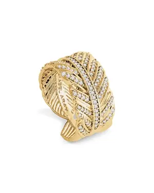 ANABEL ARAM Feather Pave Ring