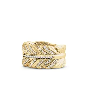 ANABEL ARAM Feather Pave Ring