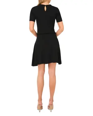 Ted Baker London Pointelle Mini Skirt - Rich Black