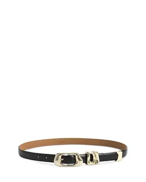 Ettika Molten Metal Leather Belt - Black