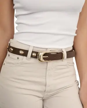 Ettika Studded Leather Belt