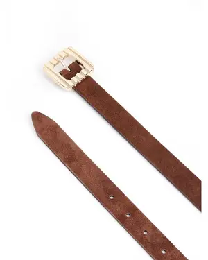 Ettika Suede Leather Belt - Warm Truff