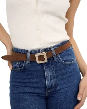 Ettika Suede Leather Belt - Warm Truff