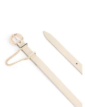 Ettika Cascade Chain Leather Belt - Ivory