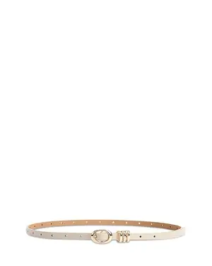 Ettika Classic Skinny Leather Belt - Ivory