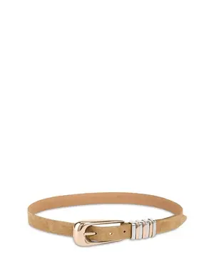 Ettika Metal Core Suede Belt - Shiitake