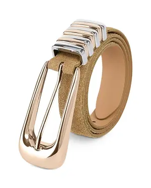 Ettika Metal Core Suede Belt - Shiitake