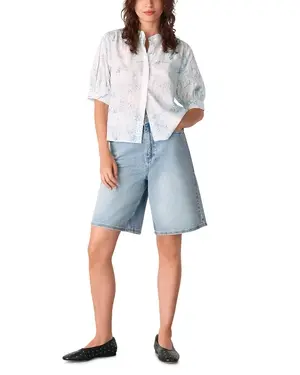 Whistles Pineapple Textured Shirt - Ivory/multi