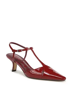 Sam Edelman Briella Pointed Pumps - Deep Scarlet