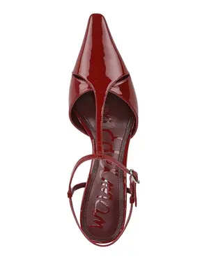 Sam Edelman Briella Pointed Pumps - Deep Scarlet