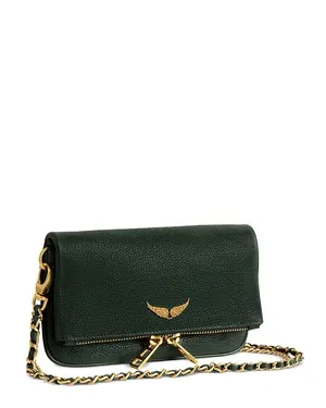 Zadig&Voltaire Zadig & Voltaire Rock Nano Grained Leather Crossbody Bag Emerald