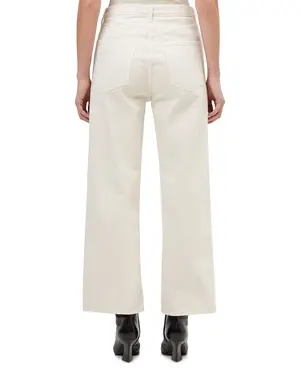 AGOLDE Ren High-rise Wide-leg Ankle Jeans - Brown Rice