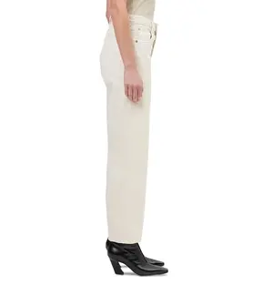 AGOLDE Ren High-rise Wide-leg Ankle Jeans - Brown Rice
