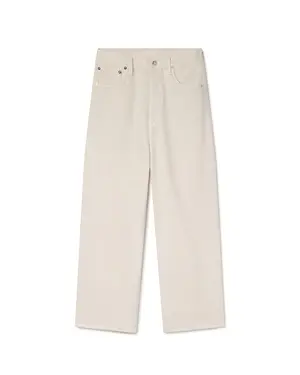 AGOLDE Ren High-rise Wide-leg Ankle Jeans - Brown Rice