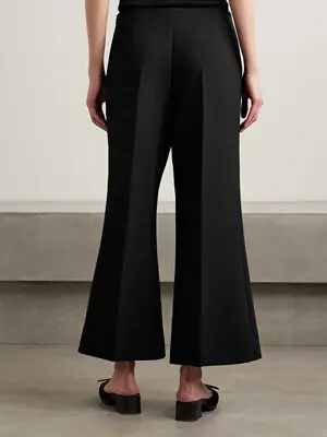 Khaite Walter Crepe Flared Pants - Black
