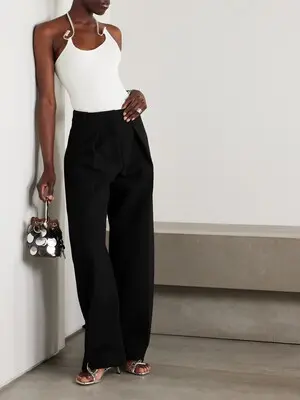 Jacquemus The Ovalo Pleated Crepe Pants