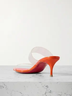 CHRISTIAN LOUBOUTIN Just Nothing' 55 Pvc Mules - Orange