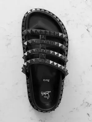 CHRISTIAN LOUBOUTIN Pyra Hallulila Studded Leather Sandals