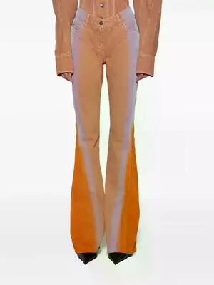 MUGLER Gradient-effect Flared Jeans