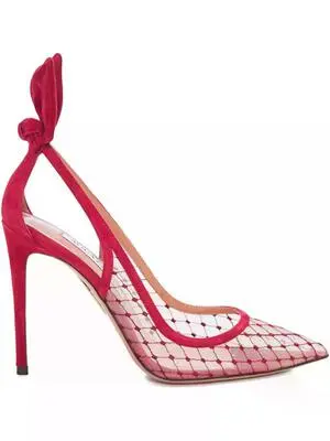 AQUAZZURA Mesh-panelled Stiletto Pumps - Red