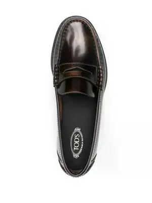 TOD'S Brushed-leather Loafers