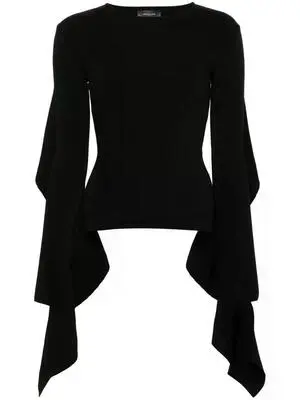 MUGLER Asymmetric Knitted Top