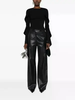 MUGLER Asymmetric Knitted Top