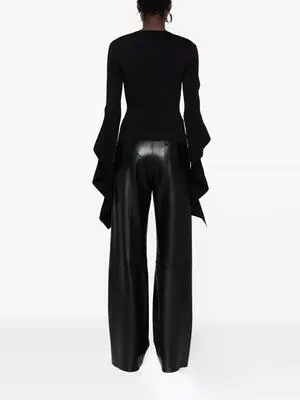 MUGLER Asymmetric Knitted Top