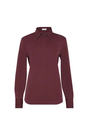 Brunello Cucinelli Shirt With Monili - Burgundy