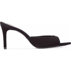 BLACK SUEDE STUDIO Brea 80 Suede Mule - Black Suede