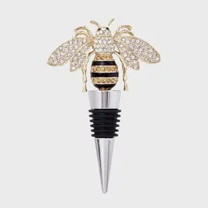 JOANNA BUCHANAN Wine Stopper Gold Stripey Bee