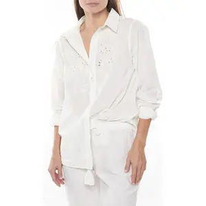 Calypso St. Barth Lucille Embroidered Eyelet Top
