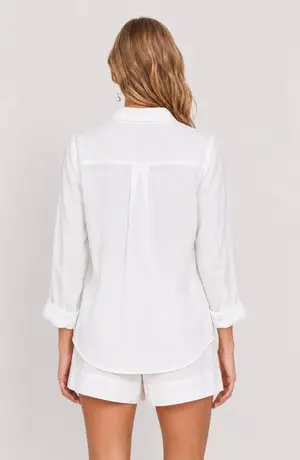 Calypso St. Barth Lucille Embroidered Eyelet Button-front Shirt