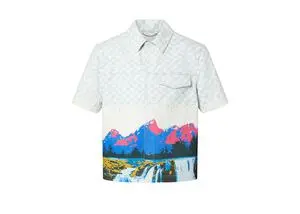 LOUIS VUITTON Landscape Shortsleeved Denim Shirt