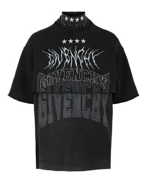 Givenchy Layered Graphic T-shirt With Balaclava