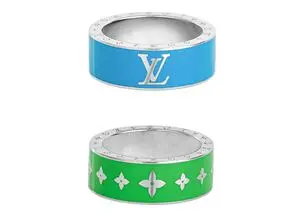 LOUIS VUITTON Set Of 2 Ceramic Rings - Rainbow