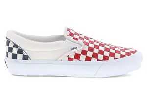 VANS Classic Slip-on Vlt Lx Woven Checkboard - Red/blanc/dress Blues