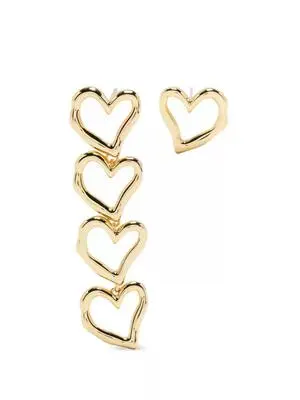 Maje Heart Motif Earrings - Gold