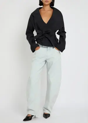 Alaïa Low Rise Barrel-leg Jeans