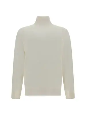 Brunello Cucinelli Cashmere Turtleneck Jumper - White
