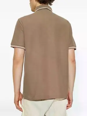 Emporio Armani Tipped Polo Shirt - Neutrals