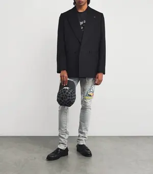 Amiri Distressed Cement Thrasher Skinny Jeans