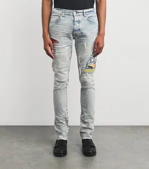 Amiri Distressed Cement Thrasher Skinny Jeans